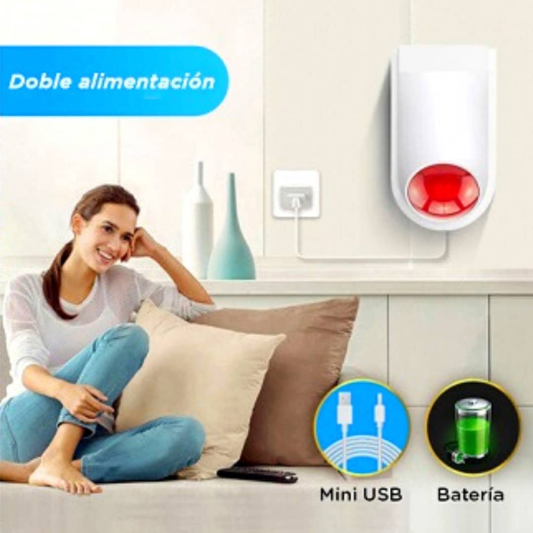 Sirena inalambrica Exterior 433 Mhz Wifi 110dB - Impormel Sirena inalambrica Exterior 433 Mhz Wifi 110dB - Impormel